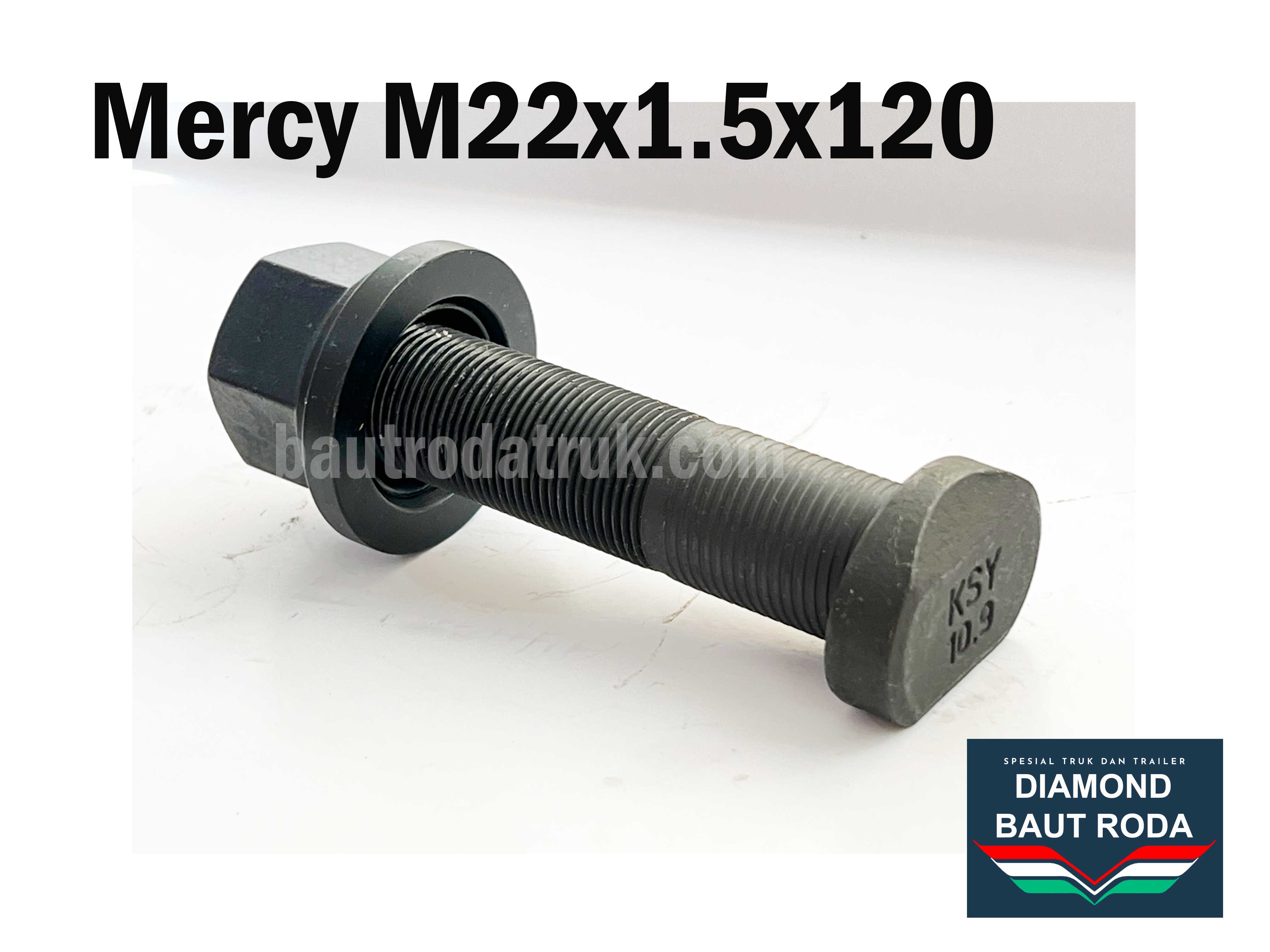 Baut Roda Mercy M22x1.5×120 – Diamond Baut Roda
